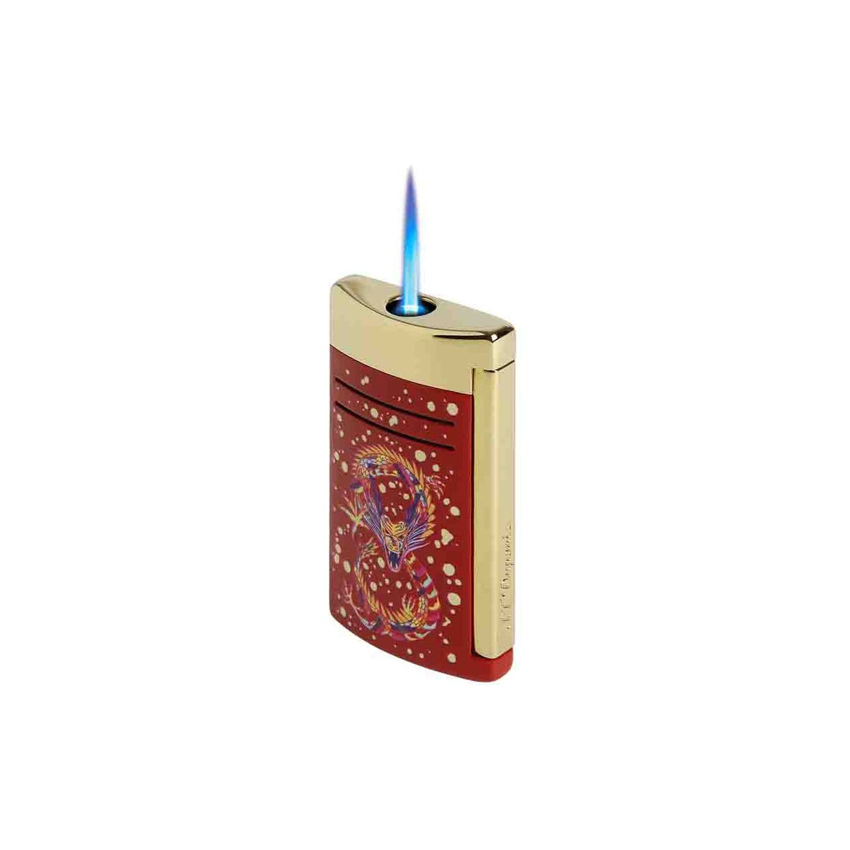 S.T Dupont Dragon Maxijet Burgundy/Gold Cigar Lighter – No6Cavendish