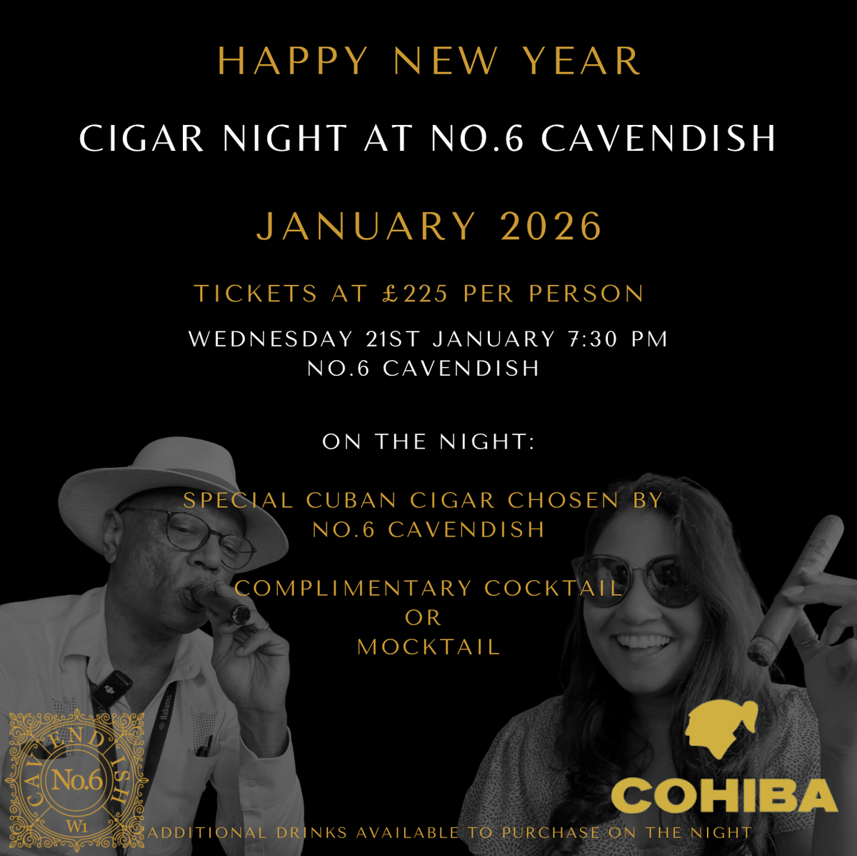 Cigar Night at No.6 Cavendish - January 2026 – No6Cavendish