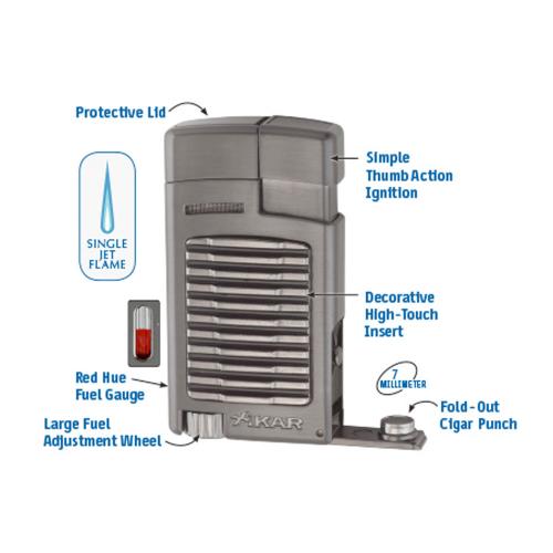 Xikar Forte Cigar Lighter Gunmetal – No6Cavendish