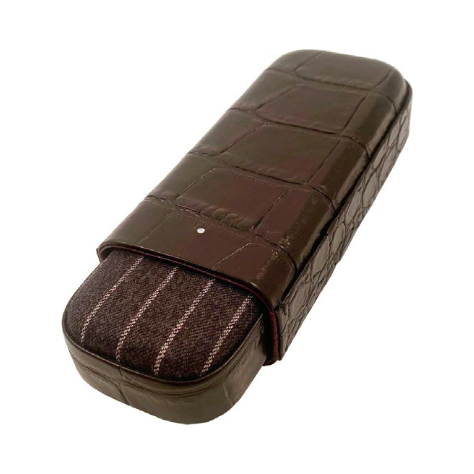 Alfred Dunhill Highland Cigar Case Black Croc/Grey - No.6 Cavendish ...